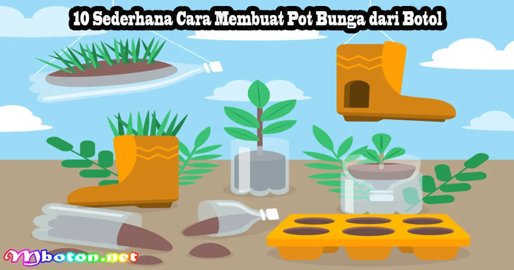 10 Sederhana Cara Membuat Pot Bunga Dari Botol - Mboton
