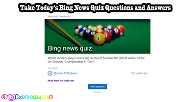 Take Today's Bing News Quiz Questions And Answers - Mboton